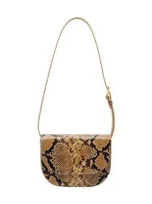 NILI LOTAN Francoise Leather Crossbody Bag - Beige