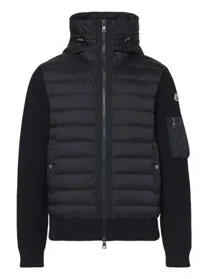 Moncler Permanent Paneled Wool-blend Jacket - Blue