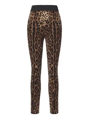 Dolce & Gabbana Leopard-print Leggings - Brown
