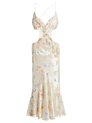 Christopher Esber Heirloom Brocade Silk Maxi Dress - White