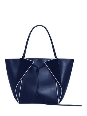 Gabriela Hearst Marija Bag With Piping - Navy