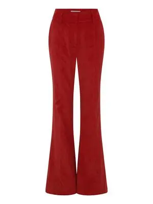 Gabriela Hearst Rhein Cotton Flared Trousers - Red