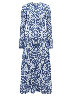 Gabriela Hearst Olla Wool Maxi Dress - Blue