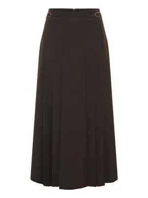 Gabriela Hearst Wool Maxi Skirt - Brown