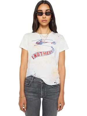 MOTHER The Lil Goodie Goodie Helicopter Graphic T-shirt - Red