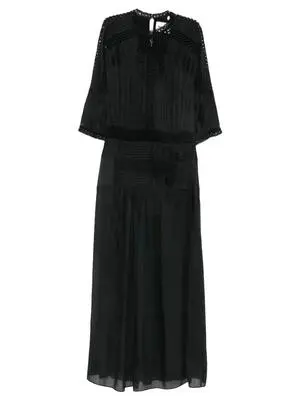 MARANT ETOILE Crochet Detail Maxi Dress - Black