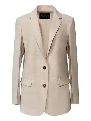 Fabiana Filippi Single-breasted Blazer With Beaded Trim - Neutrals