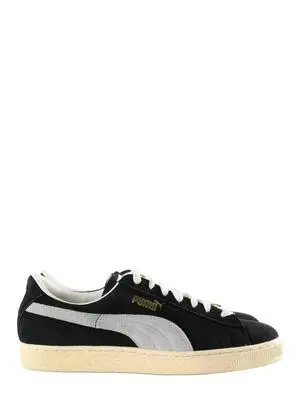 PUMA Suede Logo Print Sneakers - Black