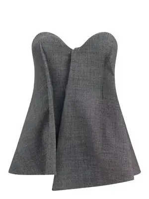 Magda Butrym Asymmetrical Sweetheart Corset - Grey