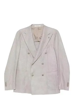 Tagliatore Double-breasted Buttoned Blazer - Grey
