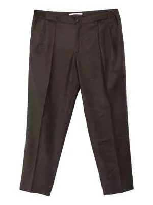 BRIGLIA 1949 Pleated Pressed-crease Trousers - Brown