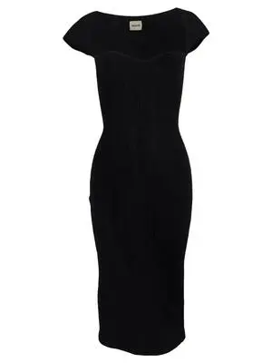 Khaite Allegra Sweetheart Dress - Black