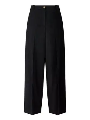 Pinko Pressed Crease Wide-leg Trousers - Black