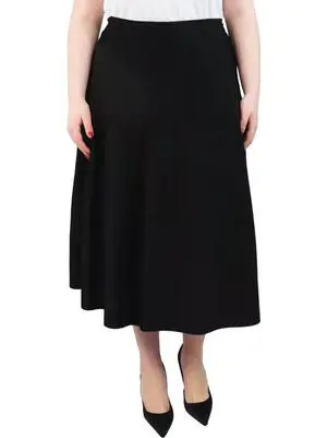 THE ROW Pleated Midi Skirt - Black