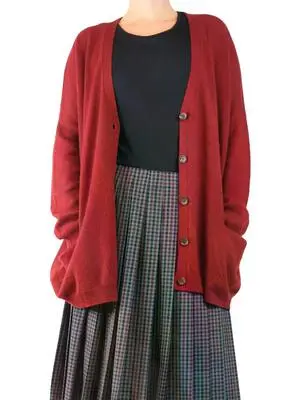 MERCI Merci V-Neck Wool Cardigan