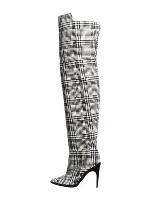 OFF-WHITE Off-White Tartan Pattern Knee-High Boots