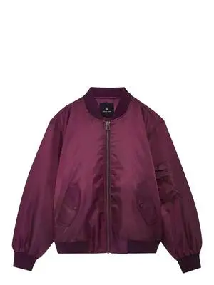 ANINE BING Leon Zip-up Bomber Jacket - Red