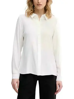 BENETTON Long-sleeve Spread Collar Shirt - White