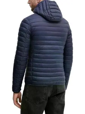 BENETTON Quilted Hooded Jacket - Blue