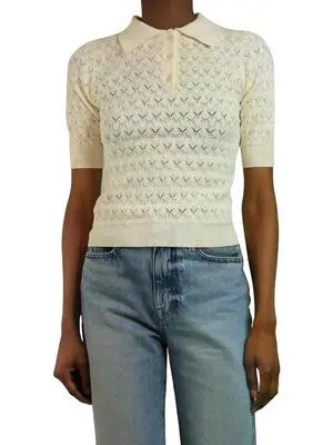 G. G. Open-Weave Polo Shirt
