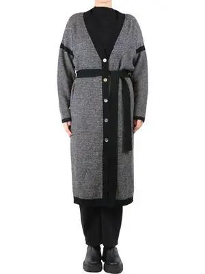 ERES Belted Longline Cardigan - Grey