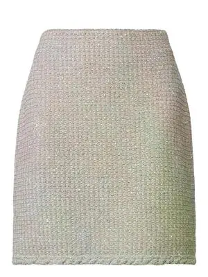 Fabiana Filippi Sequin-embellished Tweed Mini Skirt - Neutrals