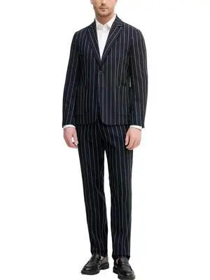 BENETTON Pinstripe-pattern Single-breasted Suit - Blue