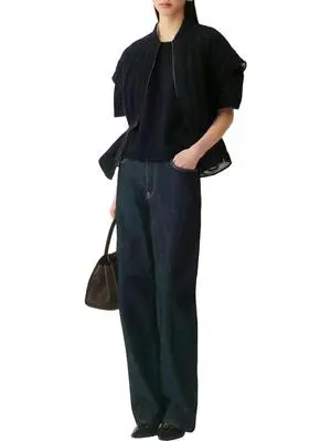 Fabiana Filippi Contrast Stitch Wide-leg Jeans - Blue