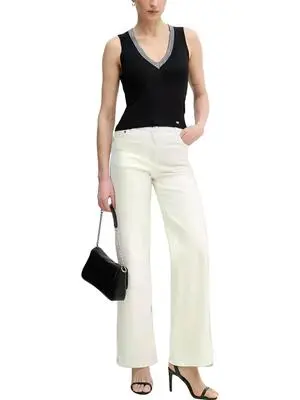 GAUDI Crystal-embellished V-neck Sleeveless Top - Black