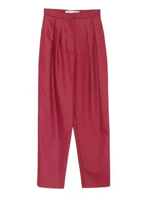 SIMONA CORSELLINI Pleated Tailored Trousers - Red