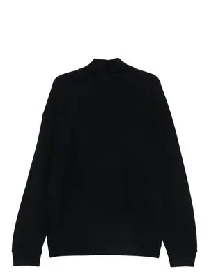 Giorgio Armani V-neck Long Sleeve Sweater - Blue