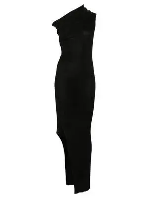 Rick Owens Athena One-shoulder Draped Dress - Black