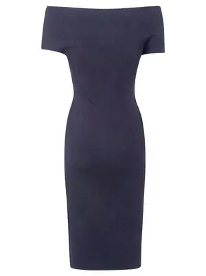 Magda Butrym Off-shoulder Knitted Dress - Black