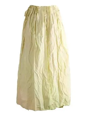 DANIELA GREGIS Crinkled Effect Maxi Skirt - Yellow