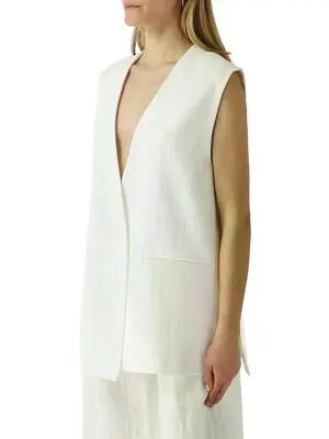 MEIMEIJ V-neck Gilet - Neutrals