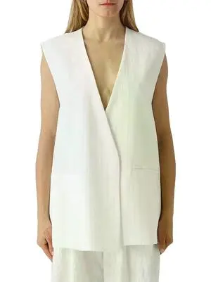 MEIMEIJ V-neck Gilet - Neutrals