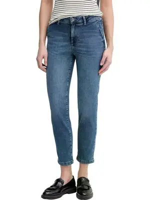 BENETTON Logo Patch Straight-leg Jeans - Blue