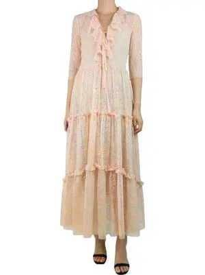 Philosophy Di Lorenzo Serafini Tiered Lace Maxi Dress - Pink