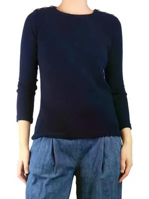 WYse Navy Cashmere Knitwear - Blue