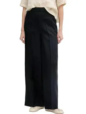 BENETTON Pleated Wide-leg Palazzo Pants - Black