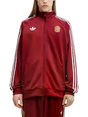 Adidas Embroidered Logo Track Jacket - Red