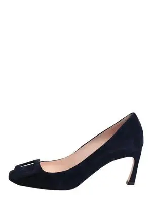 ROGER VIVIER Trompette Suede Pumps - Blue