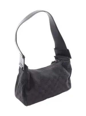 Gucci Gg Canvas Shoulder Bag - Black