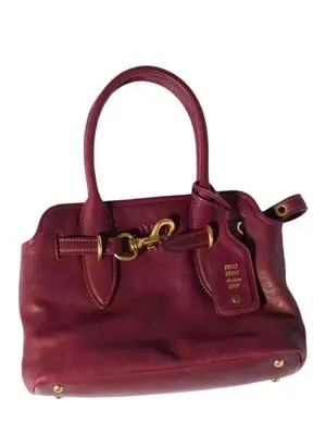 Miu Miu Aventure Nappa Leather Bag - Red