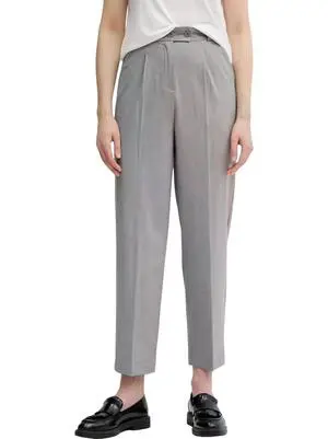 BENETTON Pleated Straight-leg Trousers - Grey