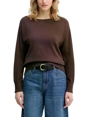 BENETTON Ribbed-trim Sweater - Brown