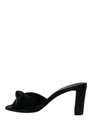Saint Laurent Bianca Knotted Slide Sandals - Black