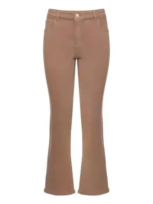 EMME Sfinge Logo-patch Five-pocket Trousers - Brown