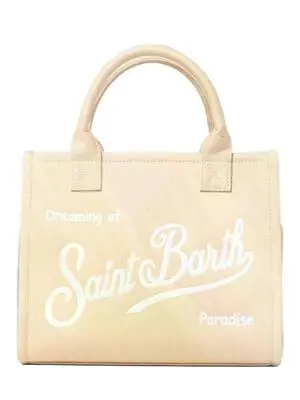 MC2 SAINT BARTH Vanity Logo-embroidered Tote Bag - Neutrals