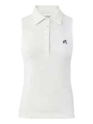MALBON Sleeveless Polo Shirt - White